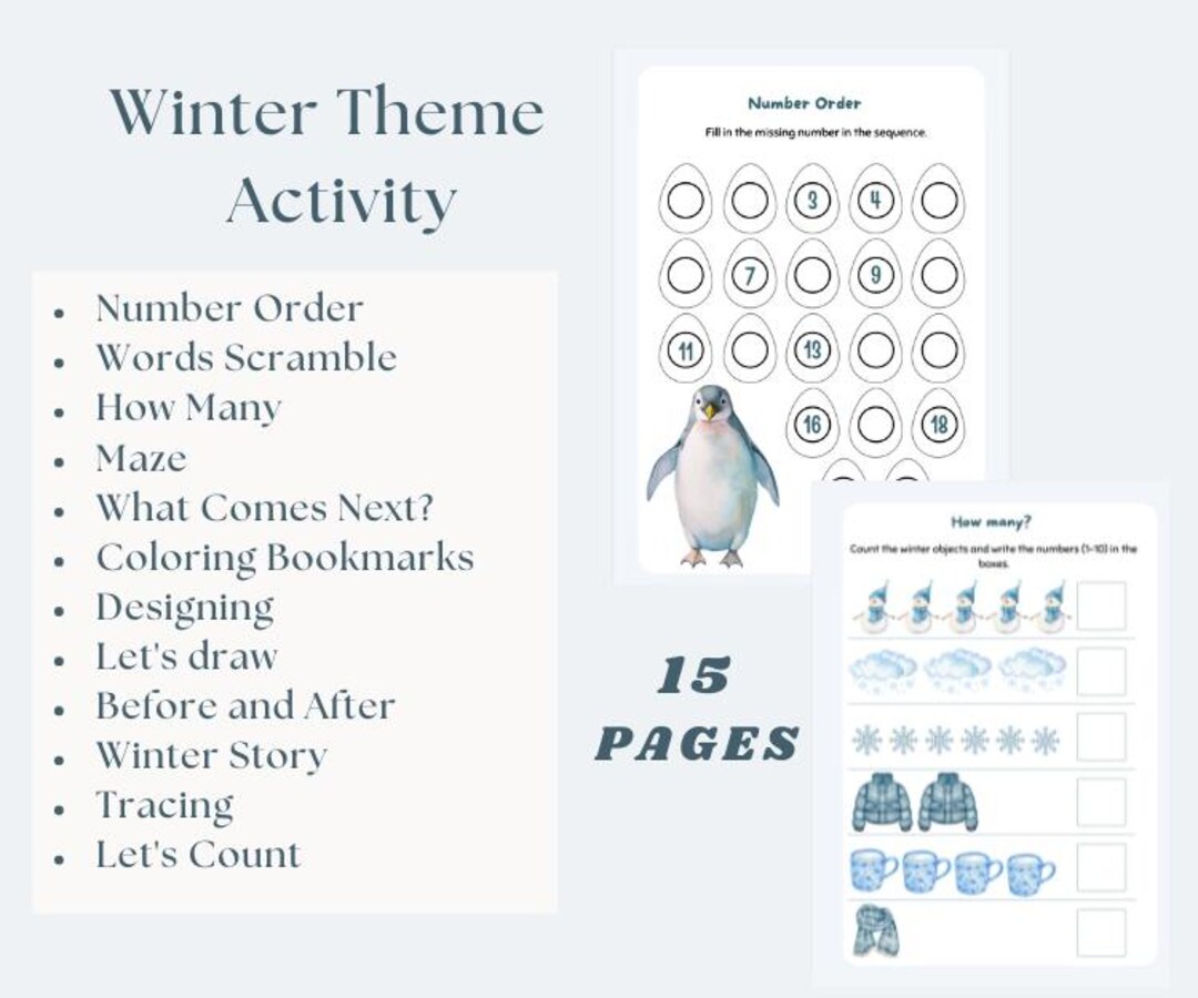 Winter Fun Activity Pack – Printable PDF for Kids | Educational ...