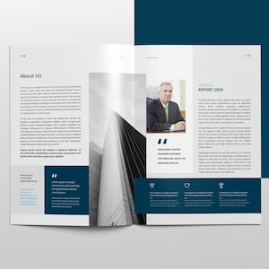 Clean & Elegant Annual Report Template for Businesses | Easy-to-edit ...