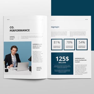 Clean & Elegant Annual Report Template for Businesses | Easy-to-edit ...