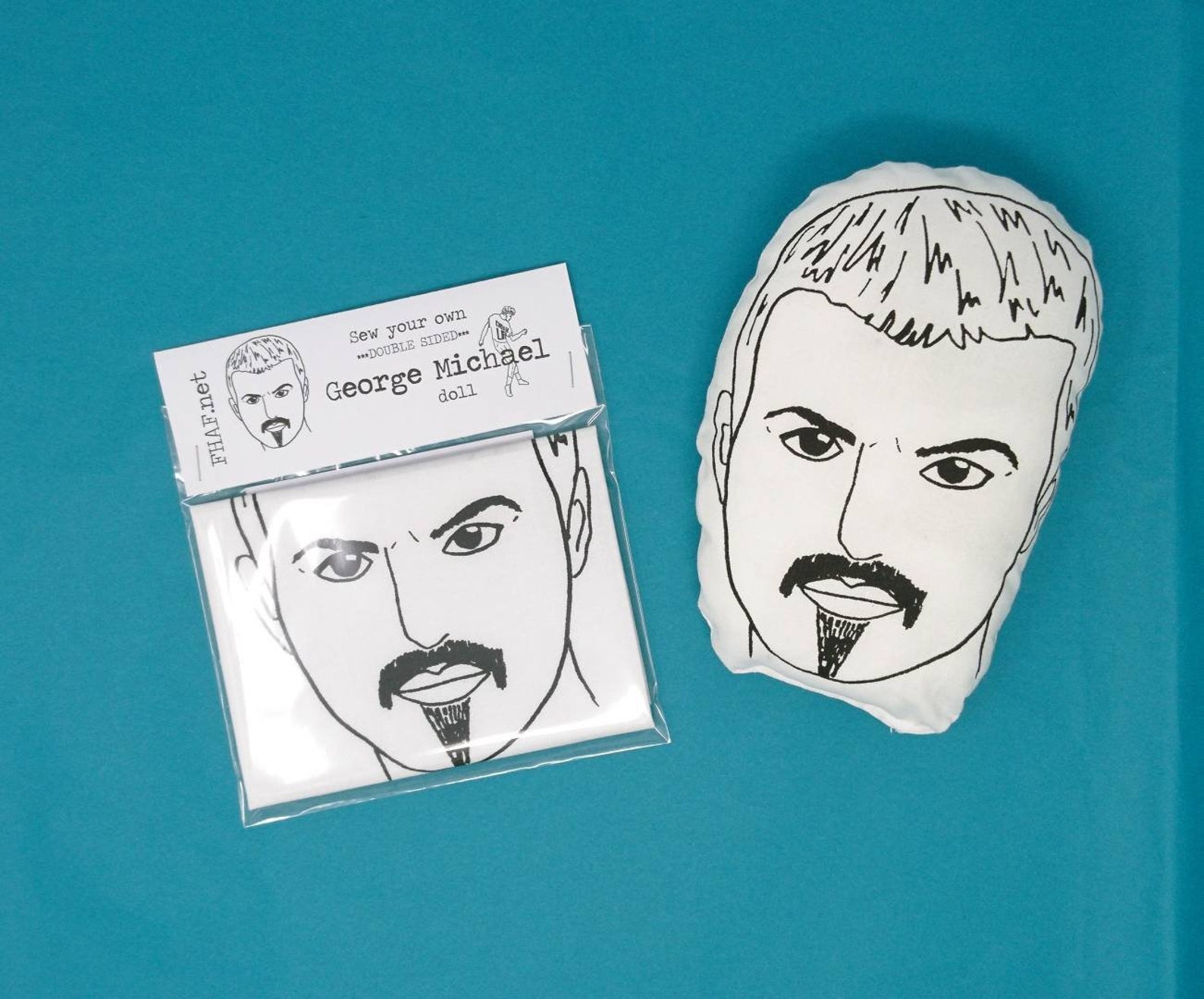 GEORGE MICHAEL Doll Screen Printed Fabric Idol Wham Wake Etsy UK george-michael-doll-screen-printed-fabric-idol-wham-wake-etsy-uk