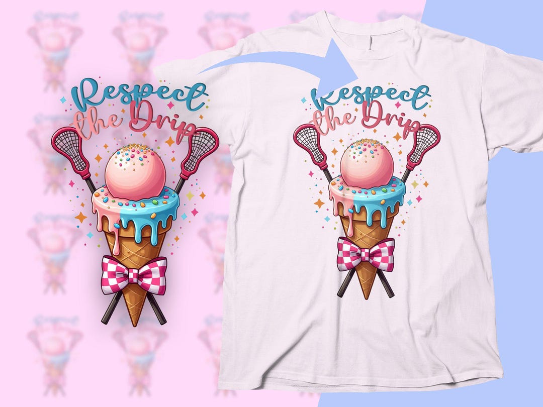 Cute Lacrosse Ice Cream Drip Design, Sport Mom PNG, Instant Download ...