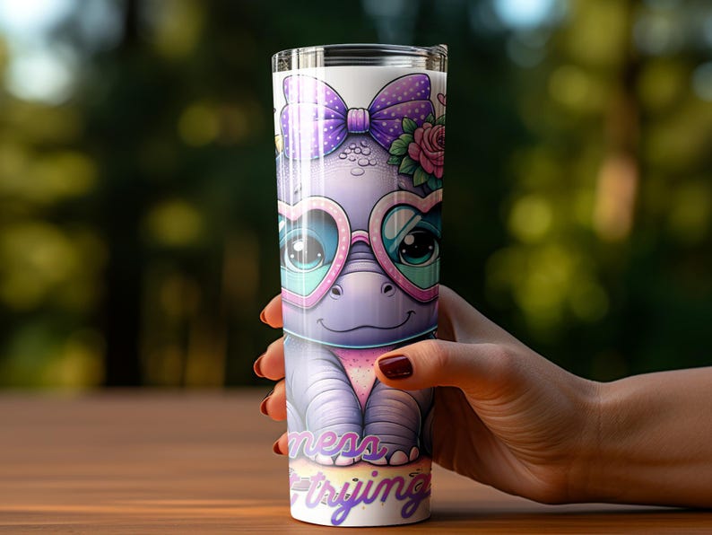 Baby Hippo Tumbler Wrap PNG: Digital Download Seamless 20oz Skinny ...