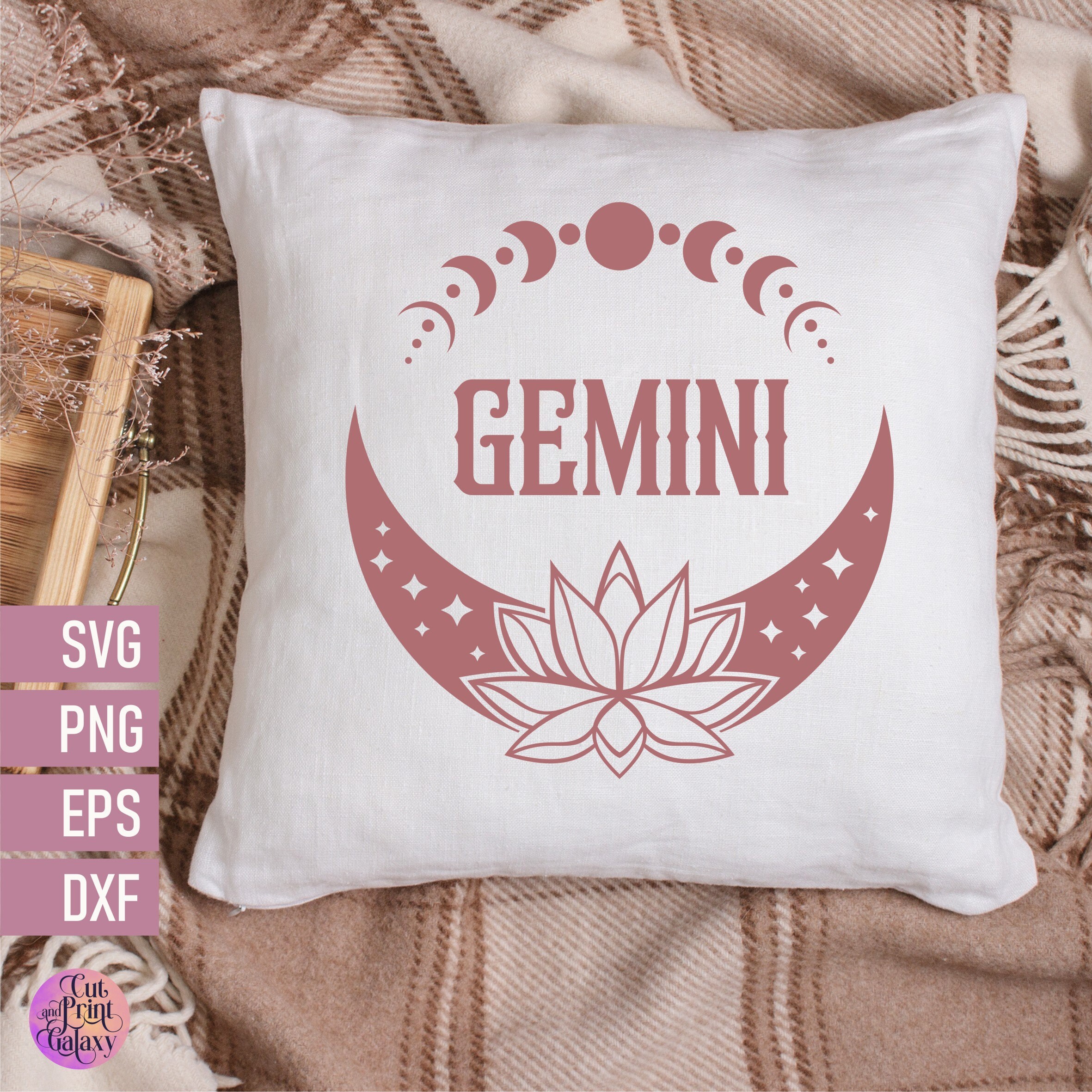 Gemini Svg Gemini Png Moon Svg Celestial Svg Mystical Svg Zodiac Svg ...