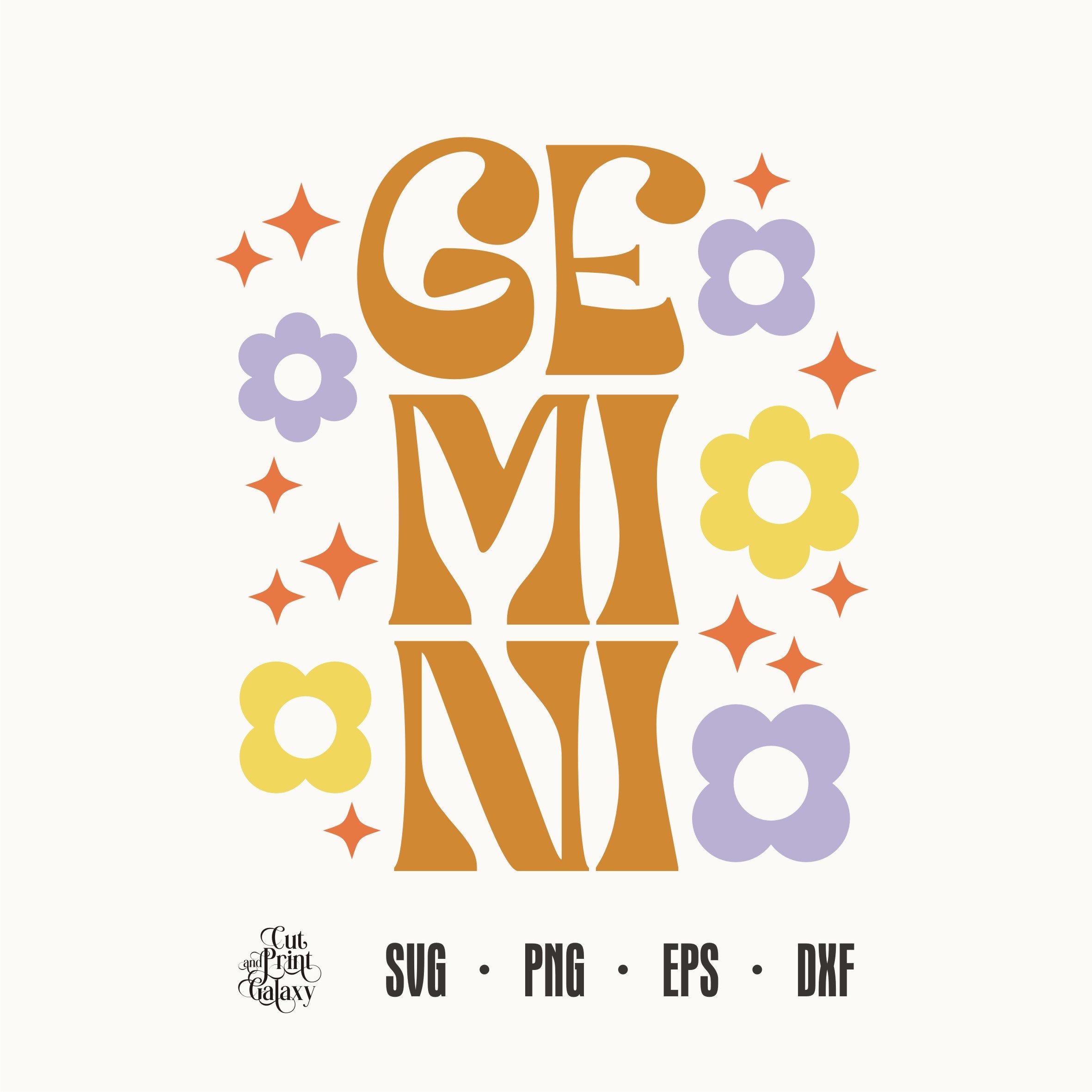 Retro Zodiac Svg Gemini Svg Gemini Png Zodiac Svg Gemini Sublimation ...