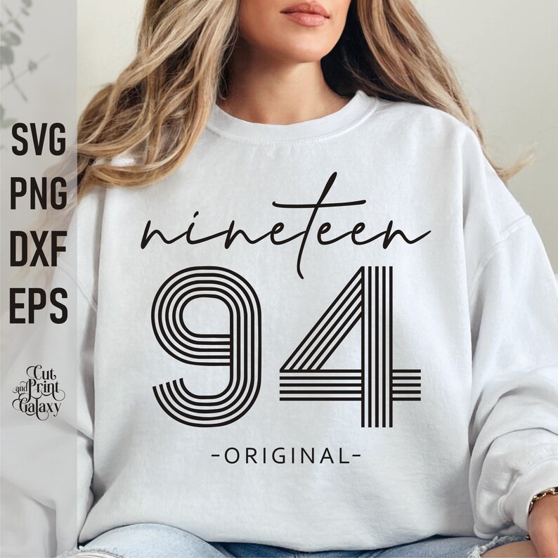 30th Birthday Svg, Nineteen 94 Svg, 1994 Svg, 30 Years Svg, 30th ...