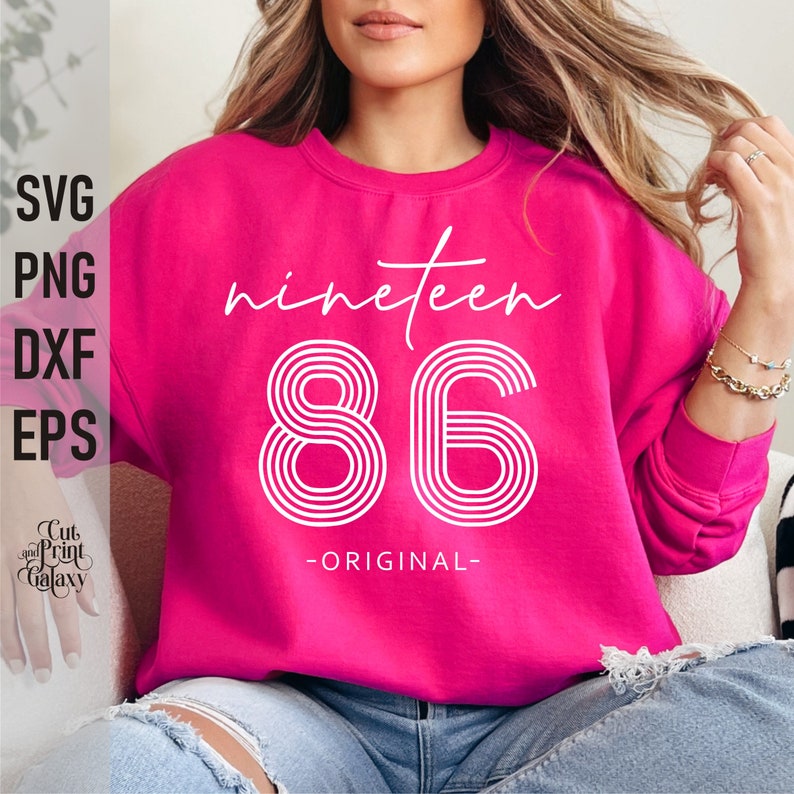 Nineteen 86 Svg, 38th Birthday Svg, 1986 Svg, 38 Years Svg, 38th ...