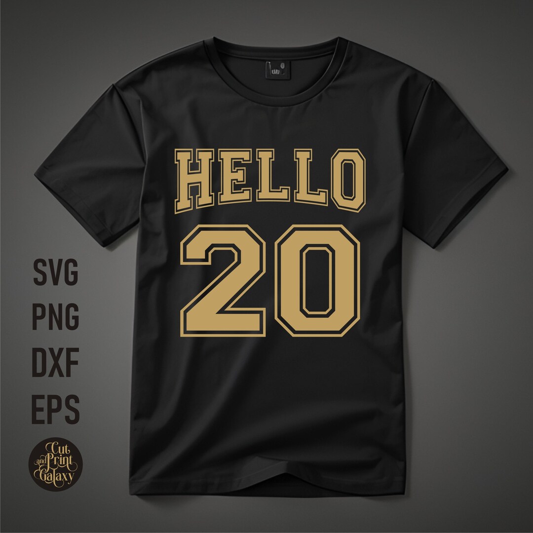 Hello 20 Svg 20th Birthday Svg 20th Birthday Png 20th - Etsy