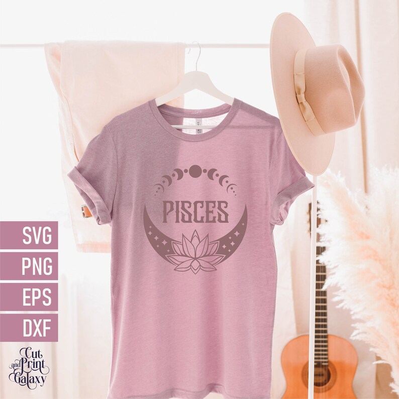 Pisces Svg Pisces Png Moon Svg Celestial Svg Mystical - Etsy