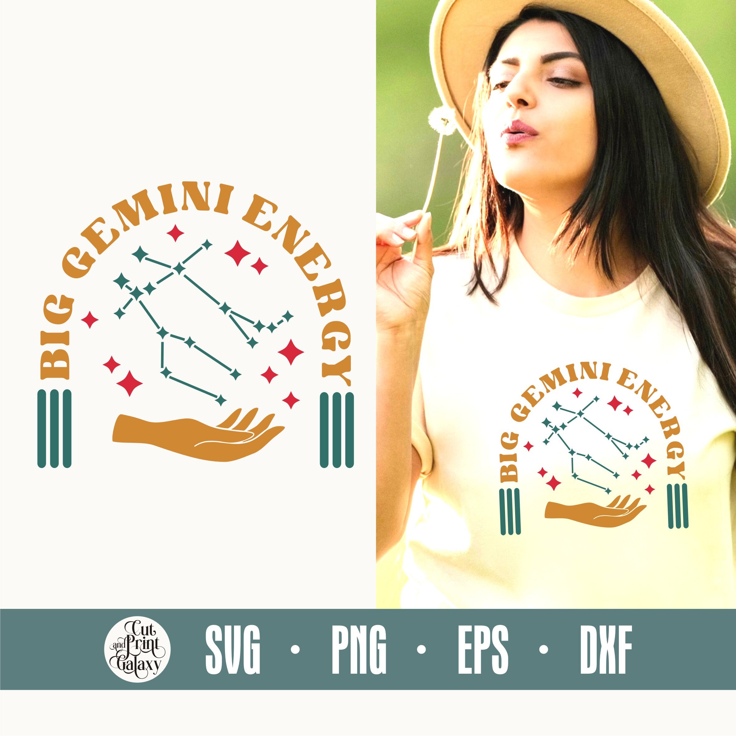 Gemini Svg Gemini Birthday Svg Boho Svg Celestial Svg Mystical Svg ...