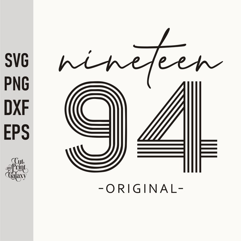 30th Birthday Svg, Nineteen 94 Svg, 1994 Svg, 30 Years Svg, 30th ...
