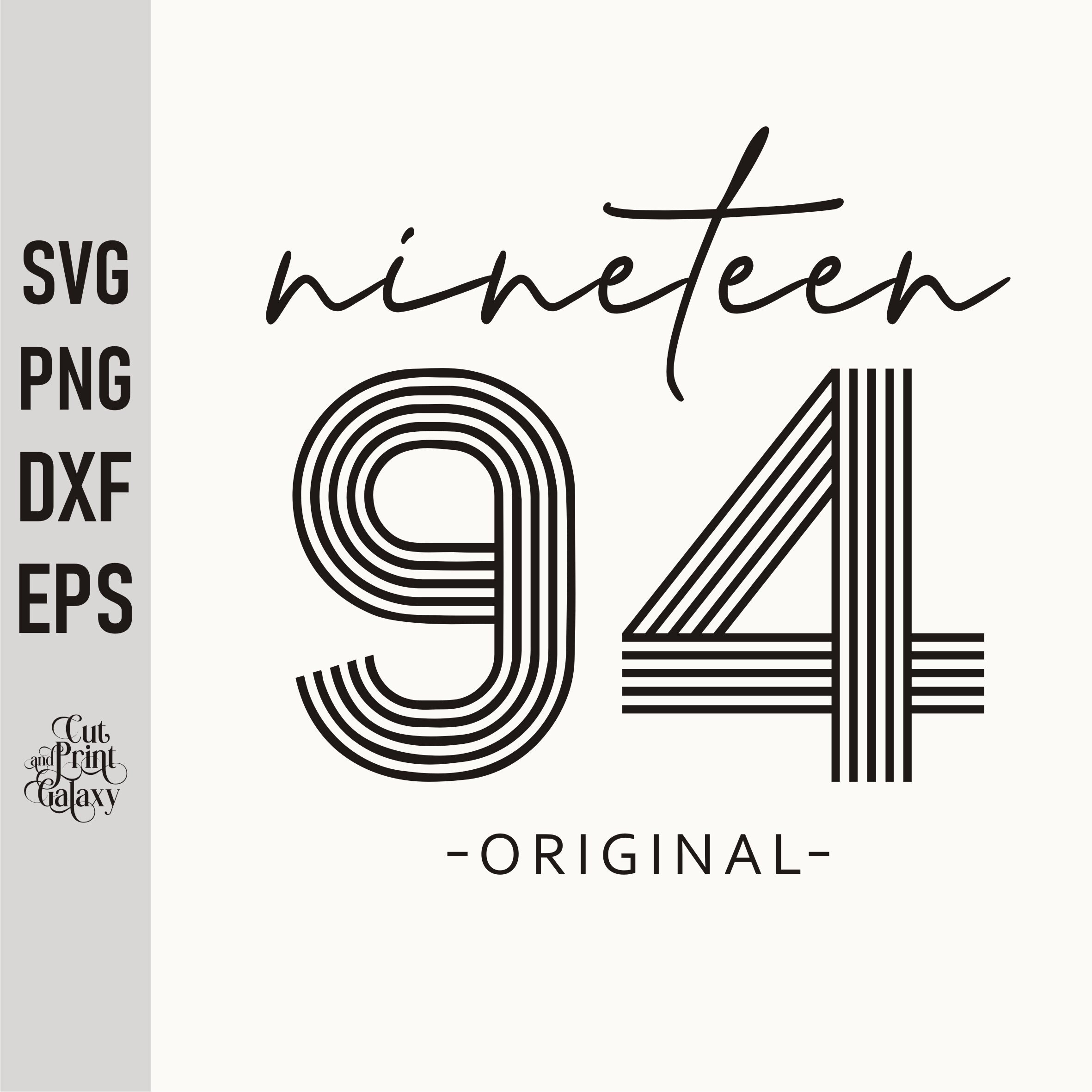 30th Birthday Svg, Nineteen 94 Svg, 1994 Svg, 30 Years Svg, 30th ...