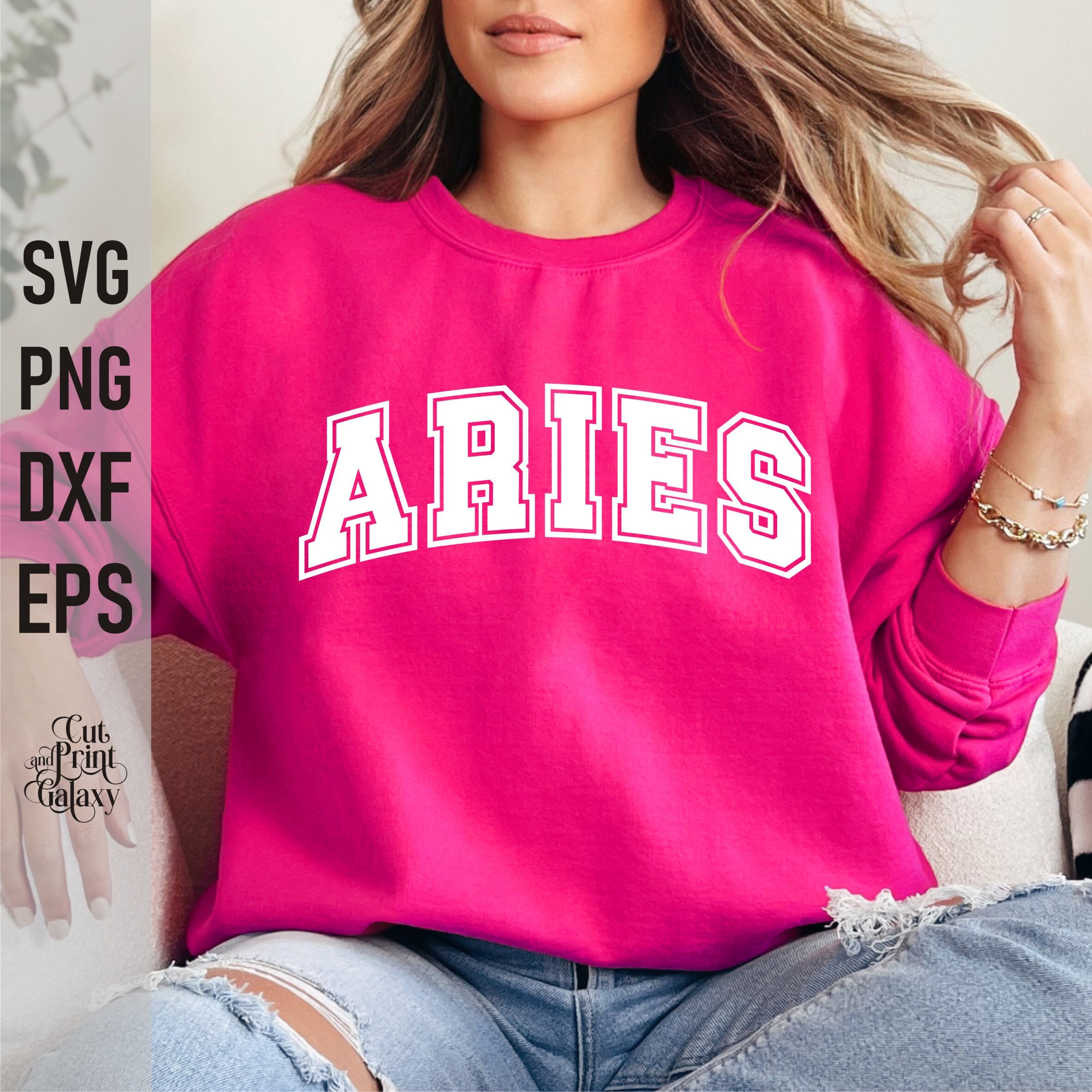 Aries Svg Png Sublimation, Varsity Font Svg, Aries Zodiac Svg ...