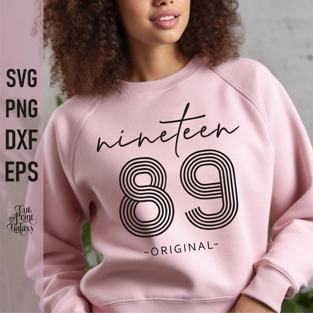 36th Birthday Svg, Nineteen 89 Svg, 1989 Svg, 36 Years Svg, Original ...