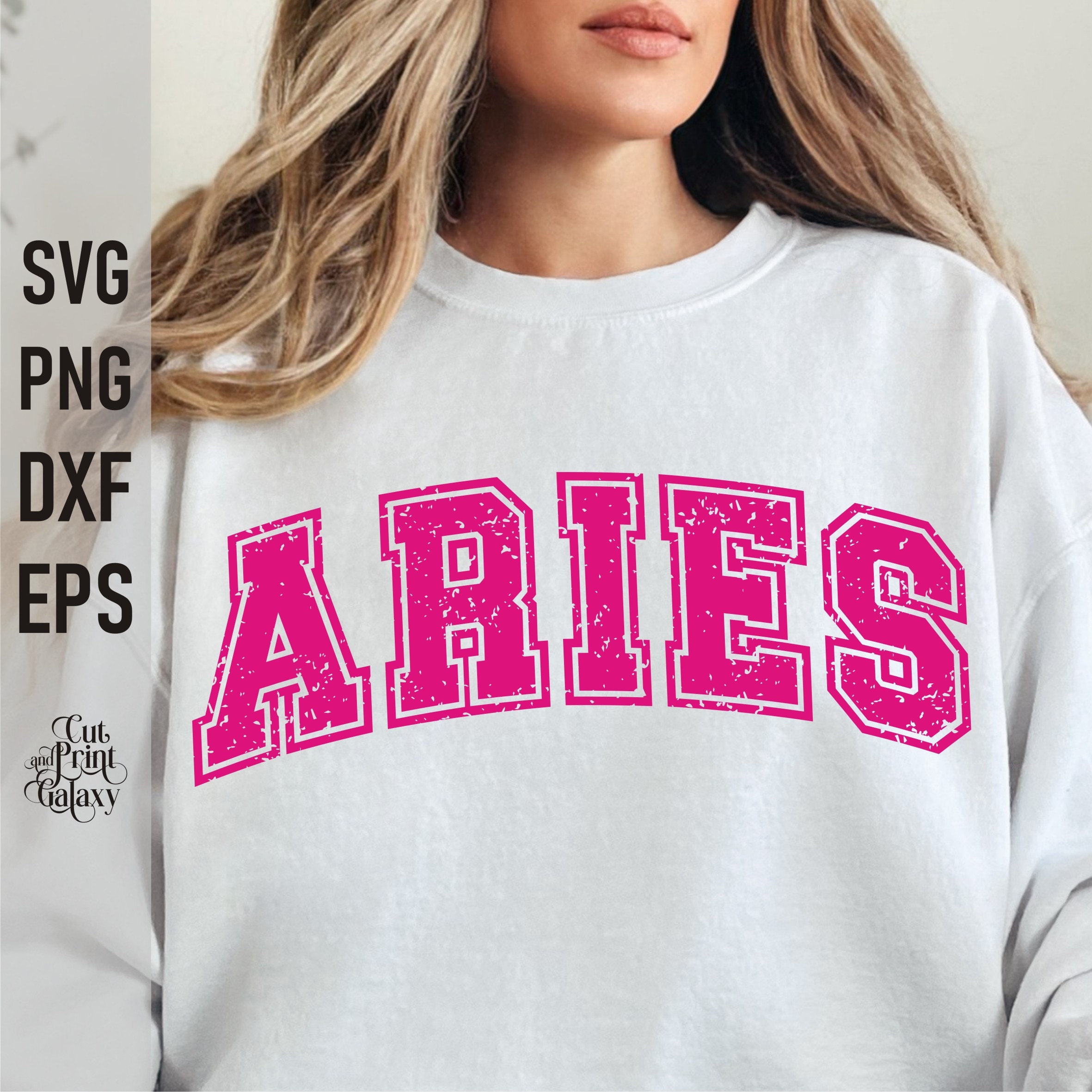 Aries Svg Png Sublimation, Varsity Font Svg, Aries Zodiac Svg ...