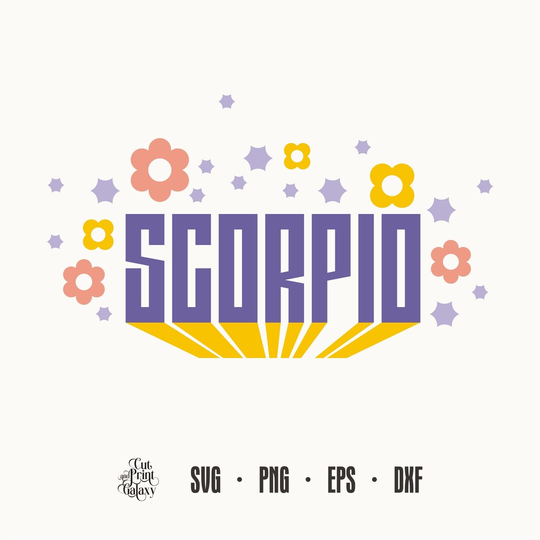 Scorpio Svg Retro 80s Svg Scorpio Png Retro Zodiac Svg Zodiac ...