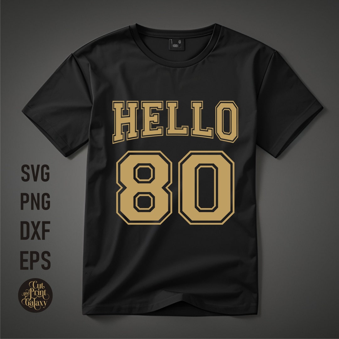 Hello 80 Svg 80th Birthday Svg 80th Birthday Png 80th Birthday ...