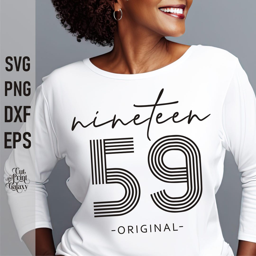66th Birthday Svg, Nineteen 59 Svg, 1959 Svg, 66 Years Svg, Original ...