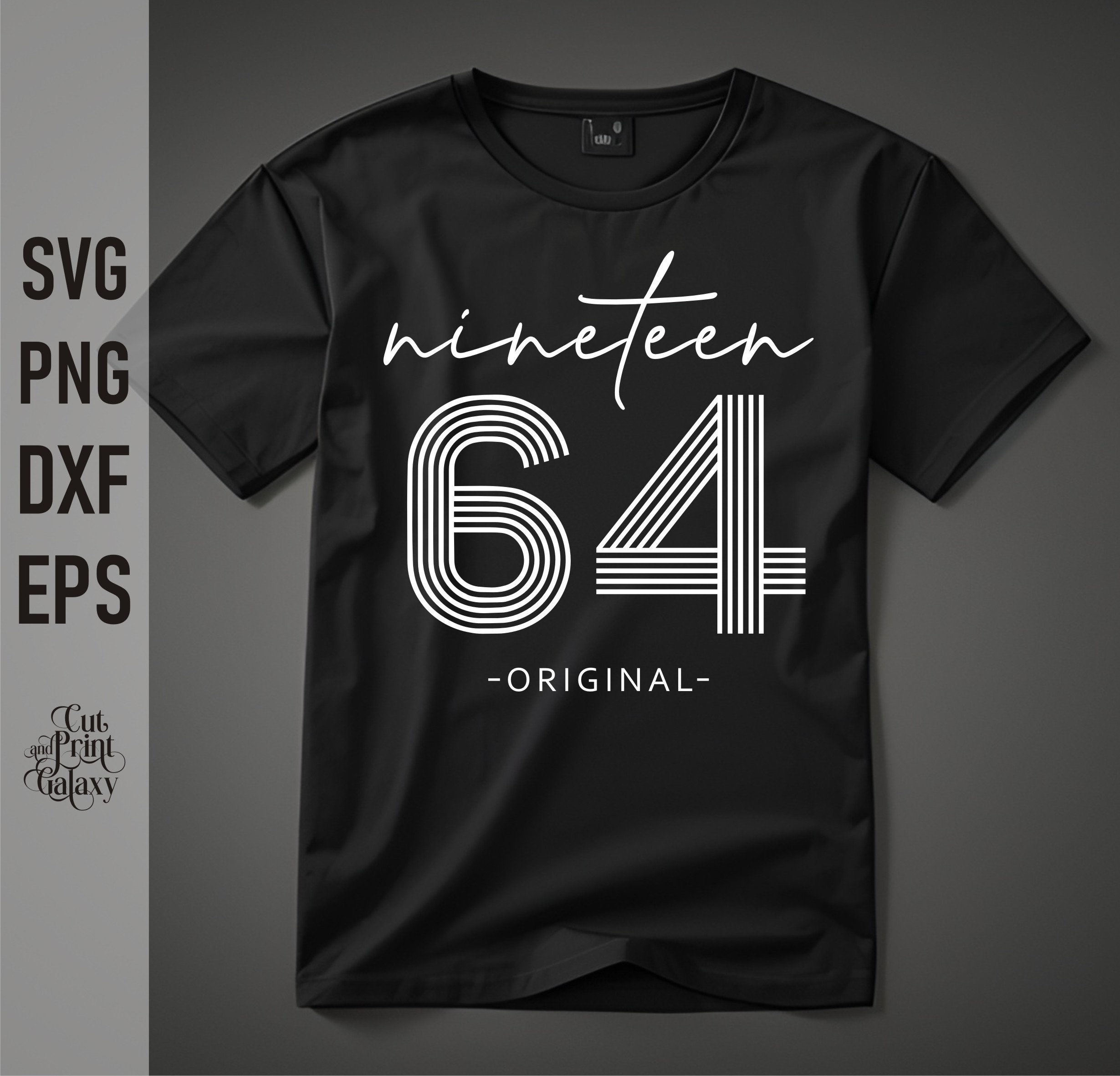 60th Birthday Svg, Nineteen 64 Svg, 1964 Svg, 60 Years Svg, 60th ...