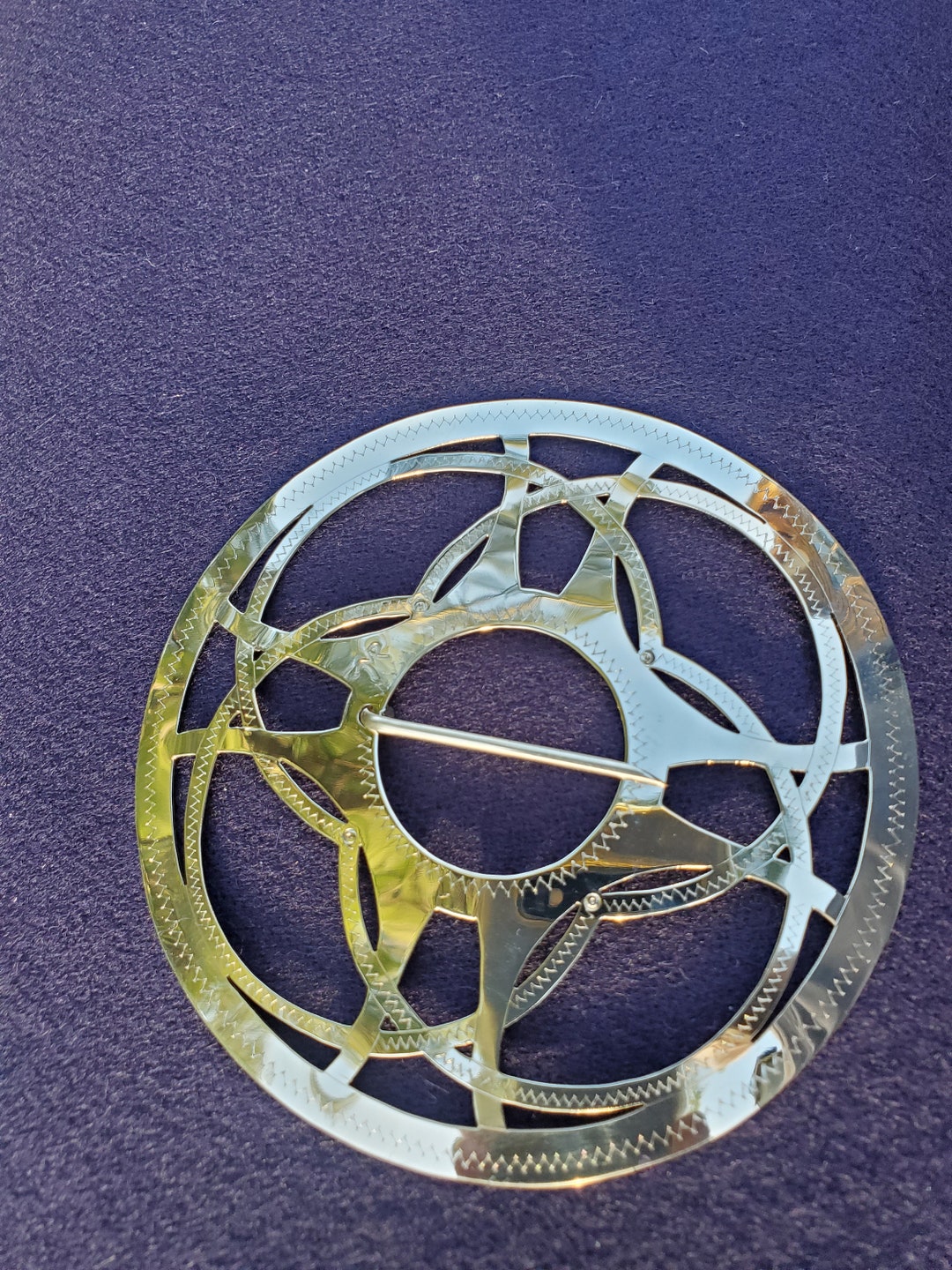 4 Inch German Silver Brooch - Etsy