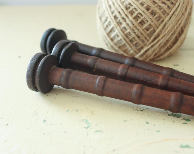 3 Antique Wood Spools - Etsy