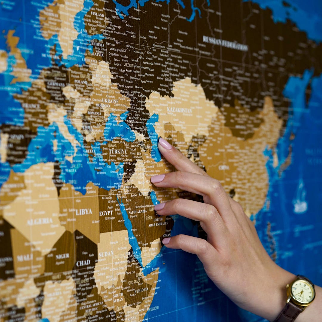 Canvas World Map Push Pin Wall Art Home Office Decor Travel Gift - Etsy