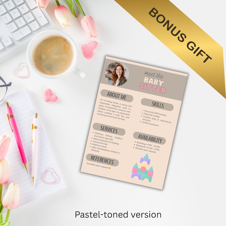 Babysitter Flyer Template | Printable Childcare Services Ad | Editable ...