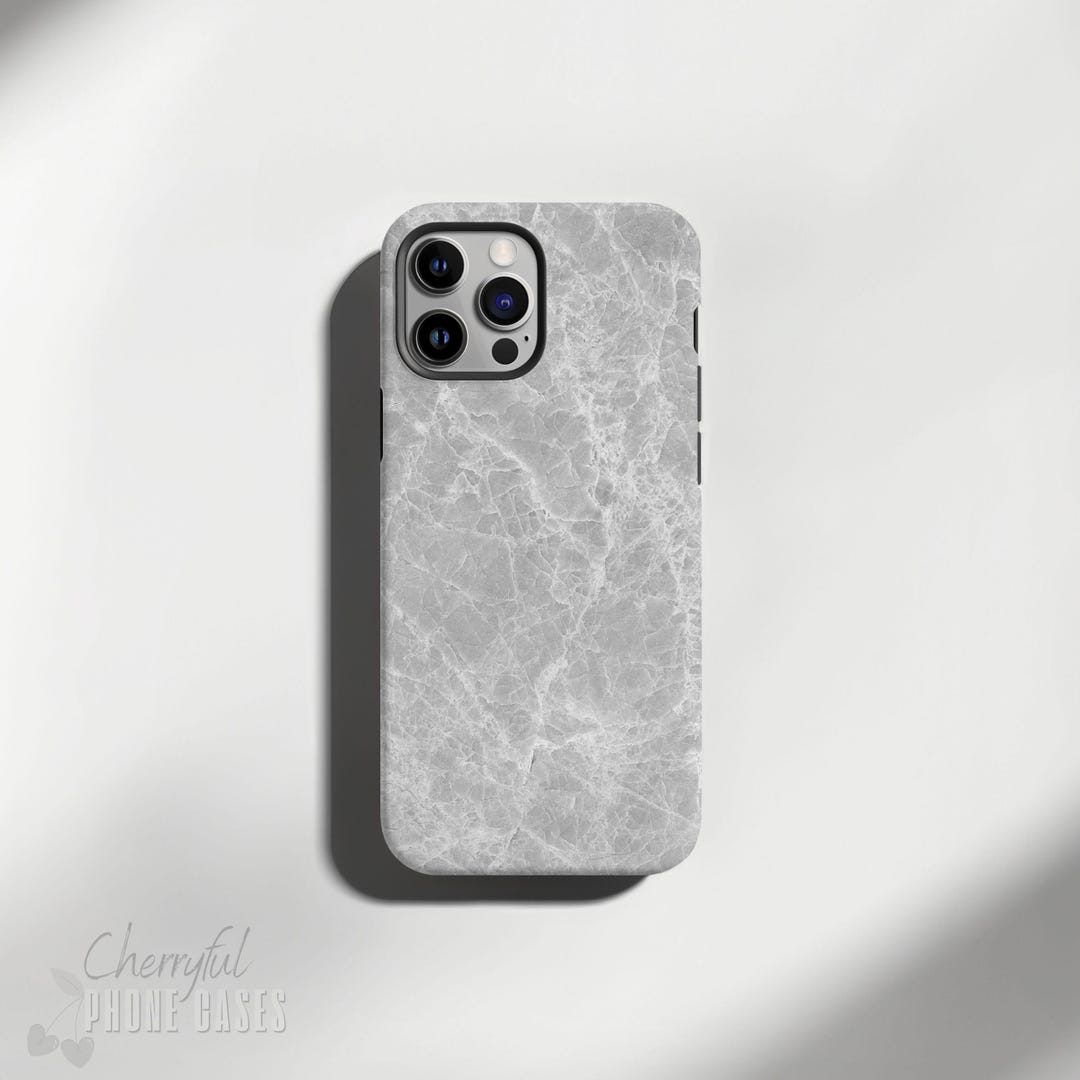 Grey Marble - Phone Case From Stone Art Collection - Tough Glossy or ...