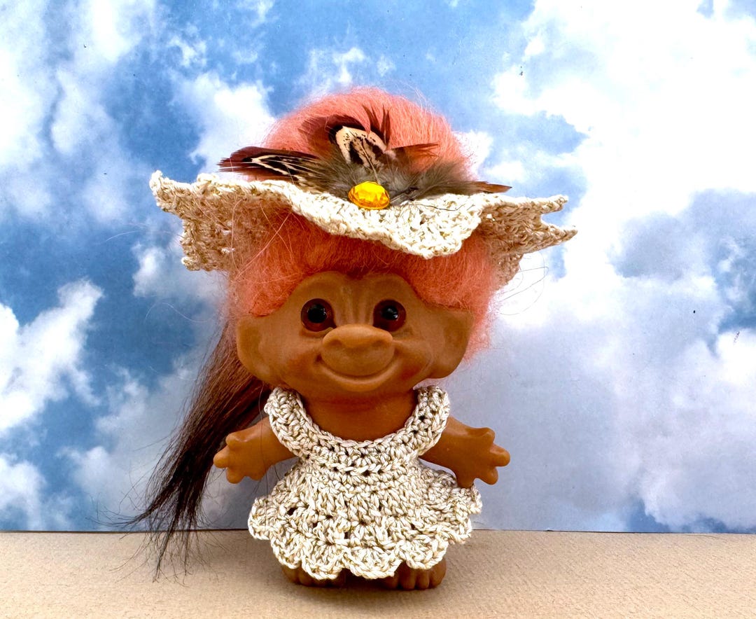 Crochet Clothes for 2-7/8 to 3 Inch Vintage Dam Troll Doll Sparkly ...