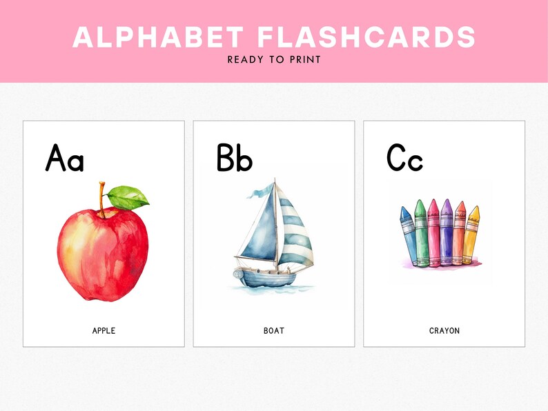 Alphabet Flashcards, ABC Flash Cards, Learn Abcs, My First Abcs ...
