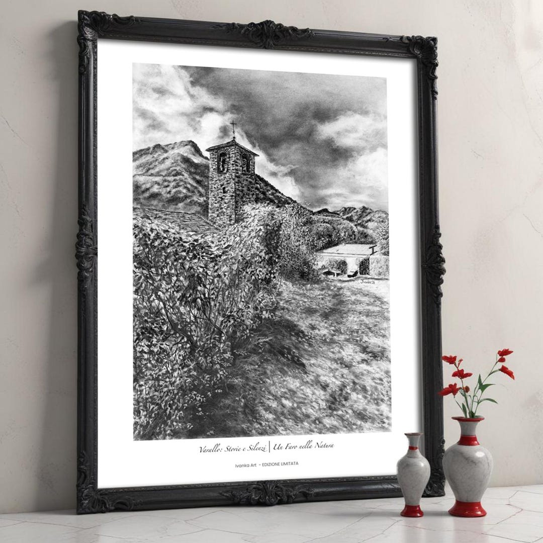 Charcoal Architecture Pencil Drawing | Original Fine Art Print ...