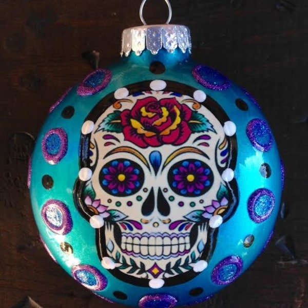 Sugar Skull Ornament - Etsy