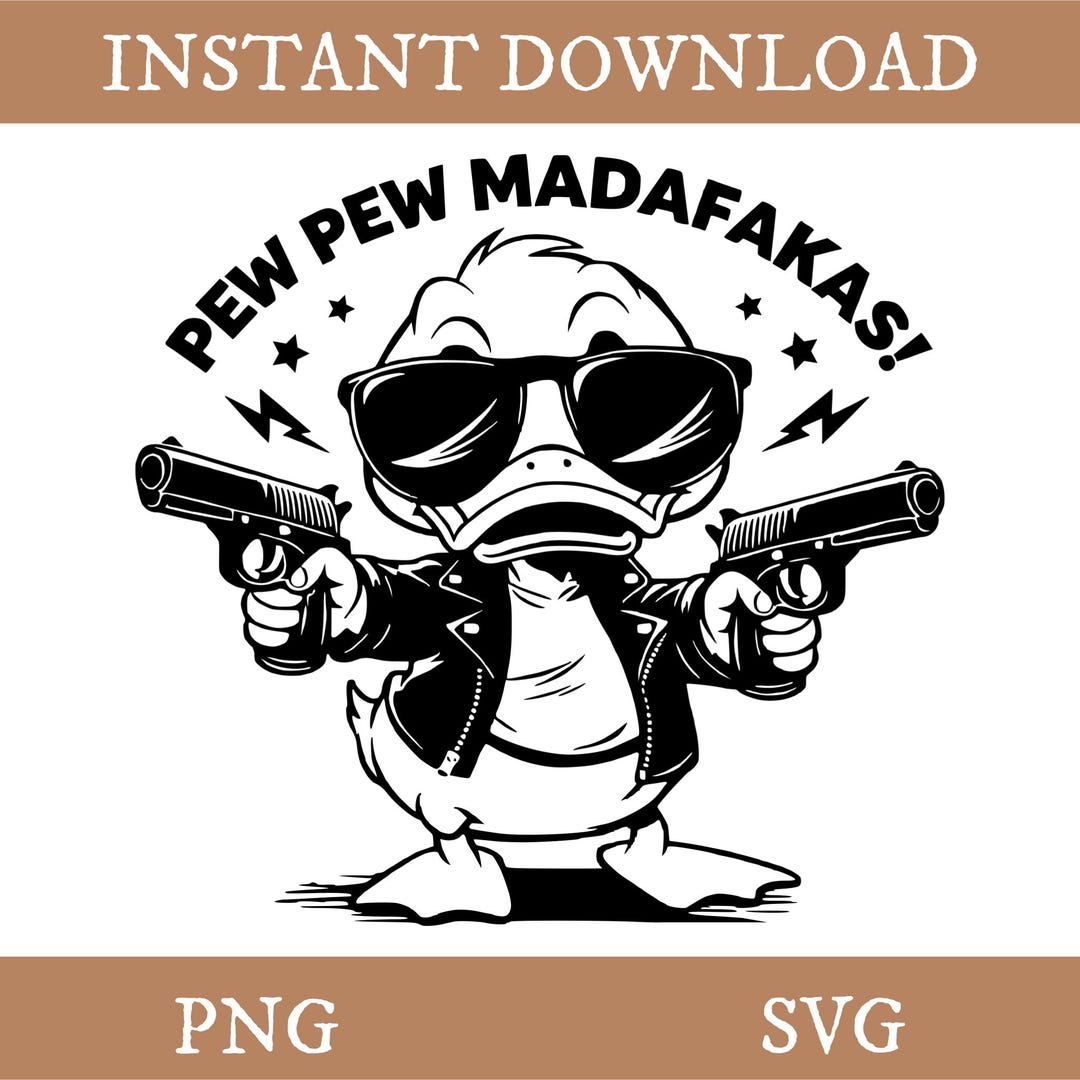 Pew Pew MADAFAKAS PNG, Funny Duck Png, Funny Sarcastic Png, Adult Humor ...