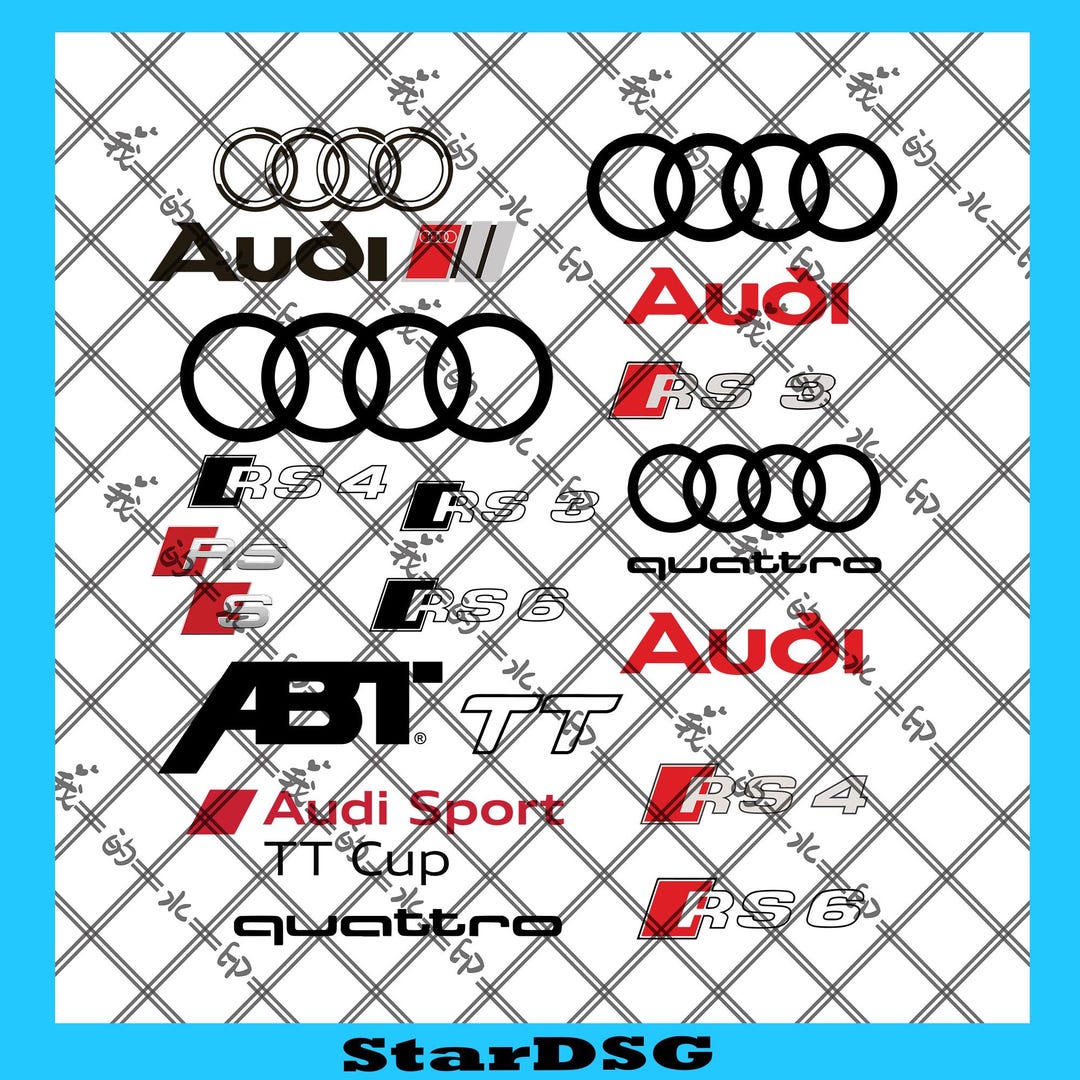 Car Logo, Car Brand Vector, Audi Logo Svg Pdf, Png Logo Stickers, RS ...