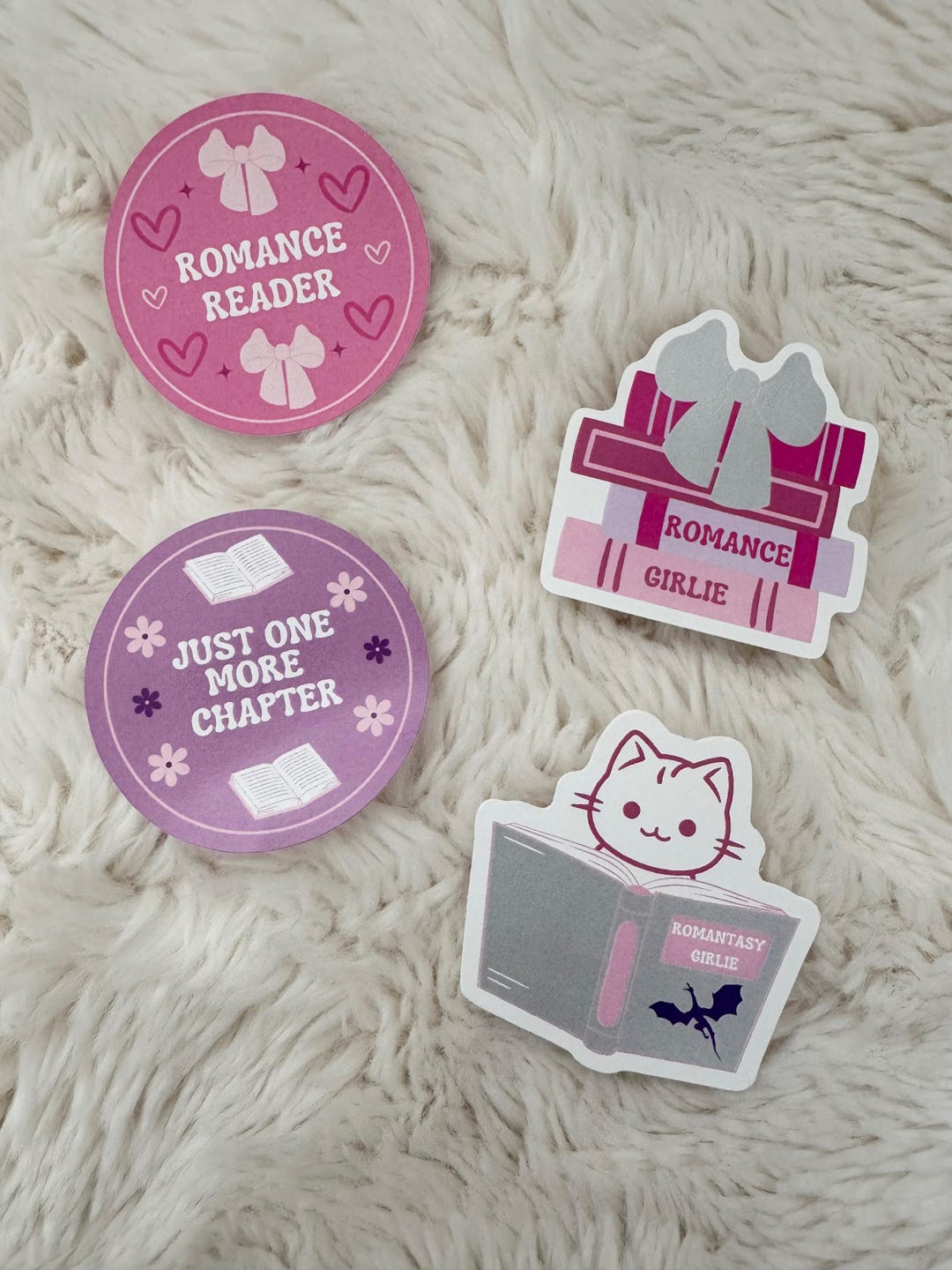 Romance Reader Stickers | Fantasy Romance Reader Stickers | Cute Girly ...