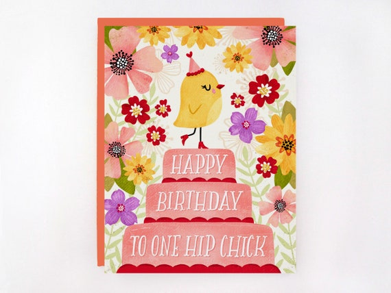 One Hip Chick Birthday Card | Etsy