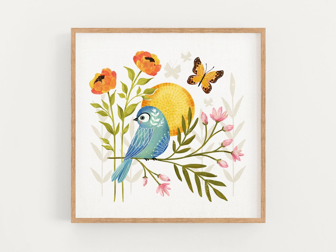 Spring Bird - Art Print - Etsy