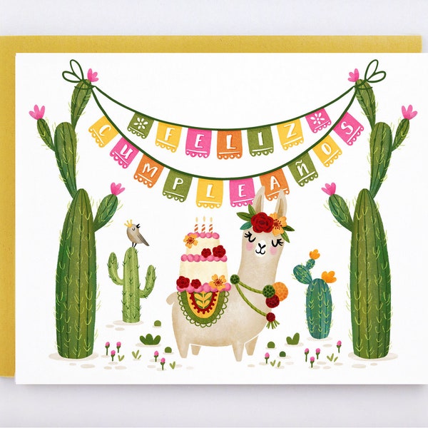 Printable Spanish Birthday Card - Etsy