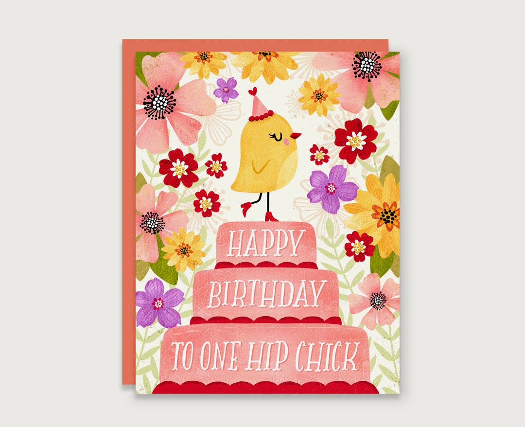 One Hip Chick - Birthday Card - Etsy