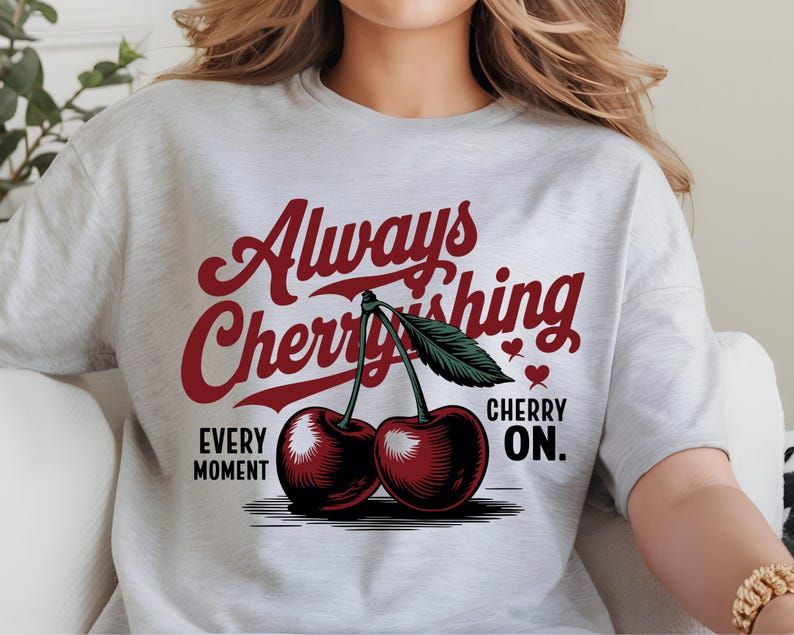 Retro Cherry Png, Girl Cherry Png, Cherry Tshirt Sublimation, Cherry ...
