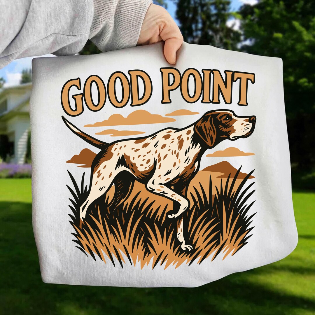 Retro Hunting Dog PNG: Good Point, Duck Hunter Sublimation (digital ...