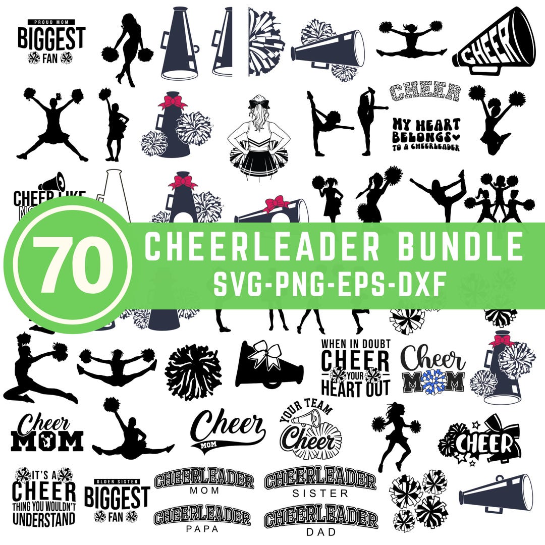 Cheerleader SVG Bundle, Cheer Mom, Cheer Team Silhouette (cut Files) - Etsy