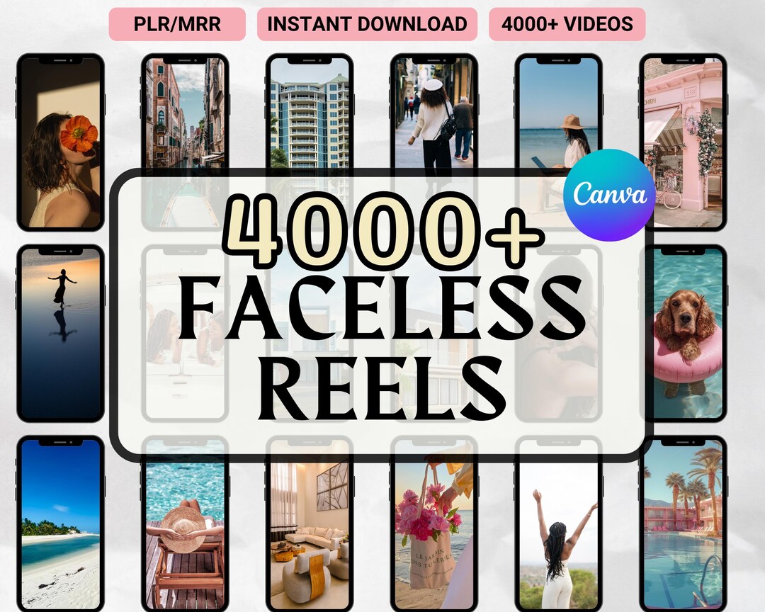 4000+ Faceless Aesthetic Videos Photo Bundle for Instagram Reels ...