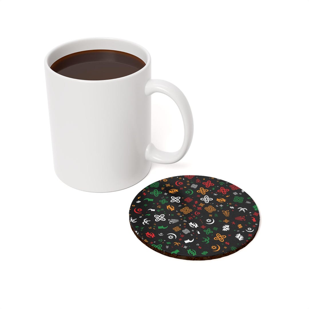 African Adinkra Symbol Coasters | Afrocentric Home Decor | Tribal ...