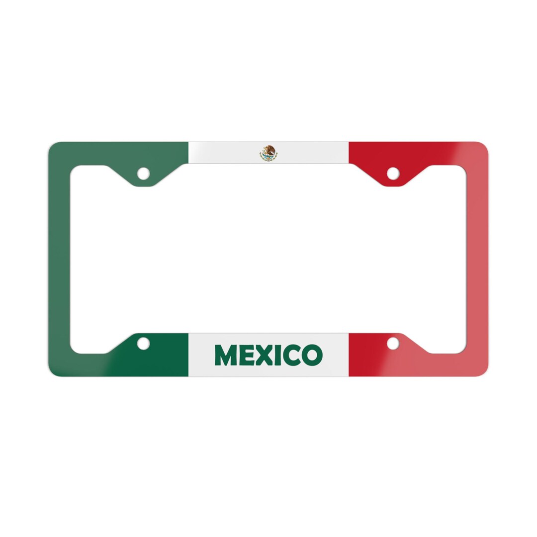 Metal License Plate Frame - Mexico Flag License Plate, Car Accessory ...
