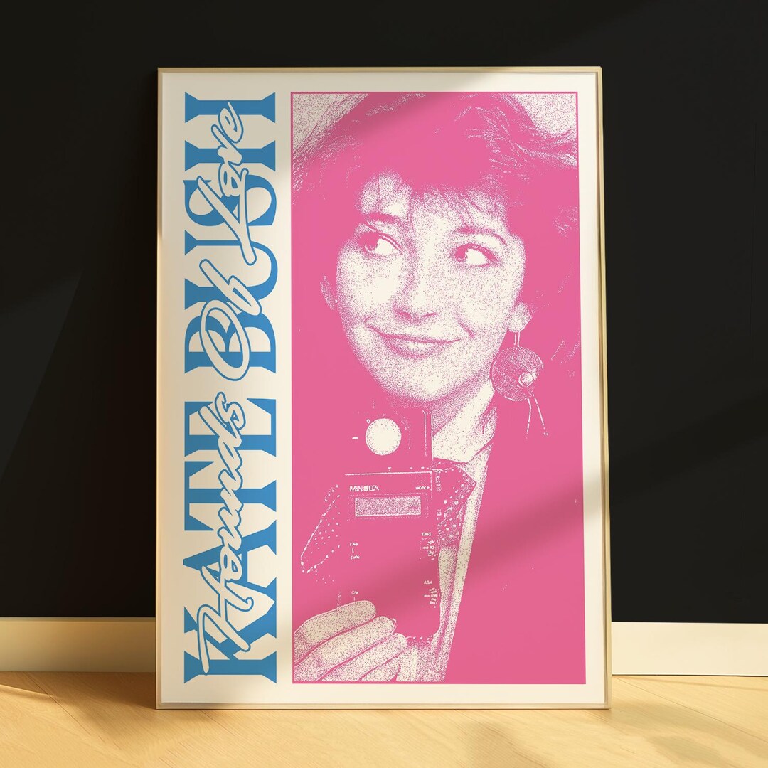 Kate Bush Digital Art Poster, Art Pop Poster, New Wave Poster, 80s ...