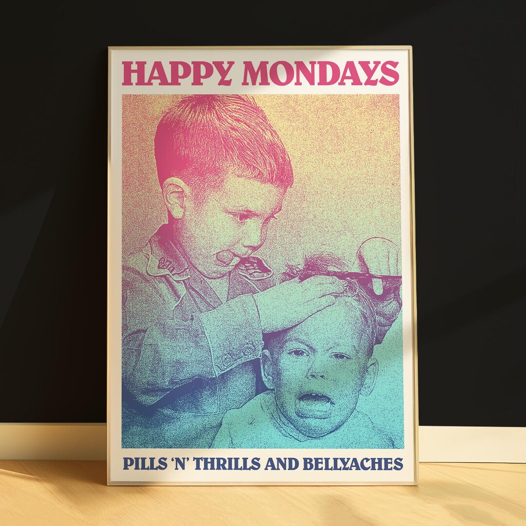 Happy Mondays Digital Fanart Poster, Britpop Poster, Alternative Rock ...