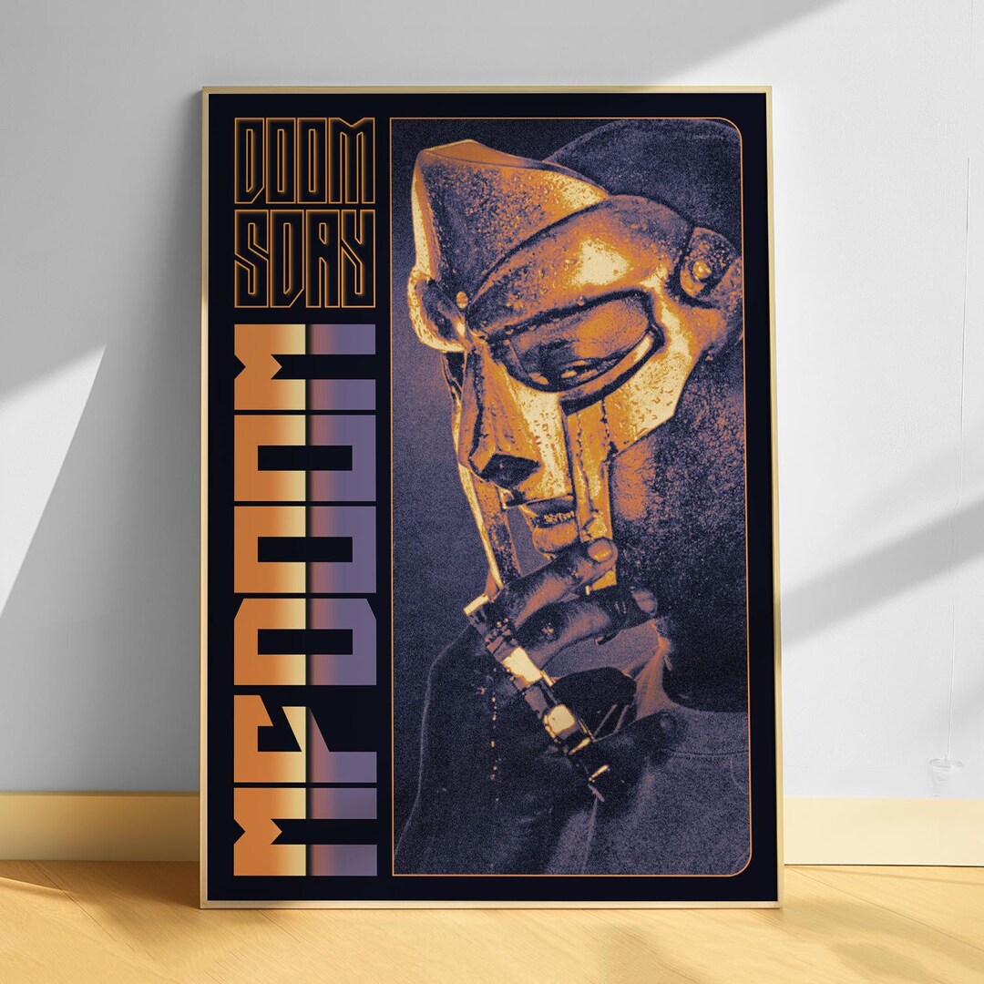 MF DOOM Digital Art Poster, Digital Art Print, Hip Hop Poster, Lofi ...