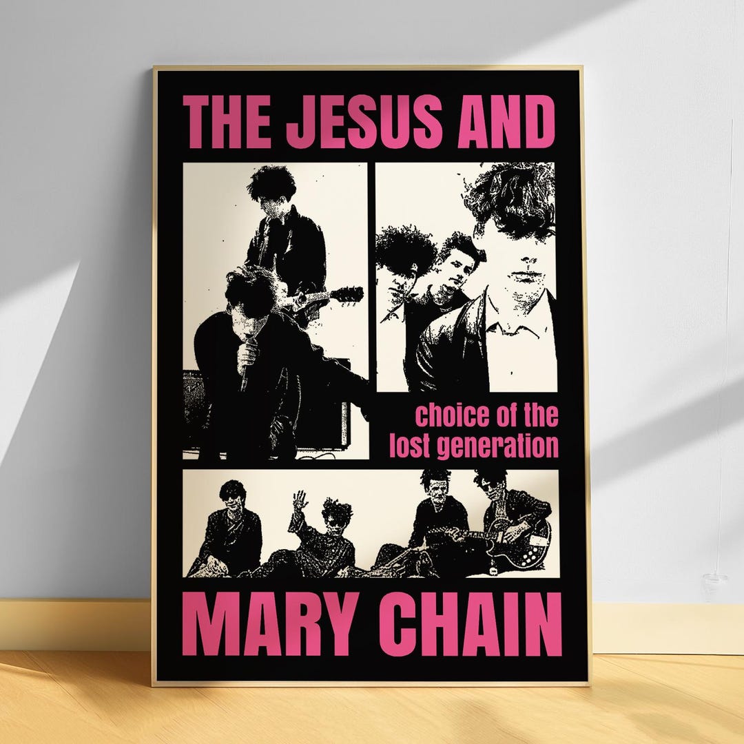 Jesus and Mary Chain Digital Fanart Poster, Post Punk Poster, Shoegaze ...