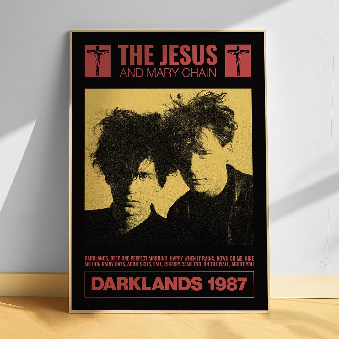 Jesus and Mary Chain Digital Fanart Poster, Shoegaze Poster, Post Punk ...