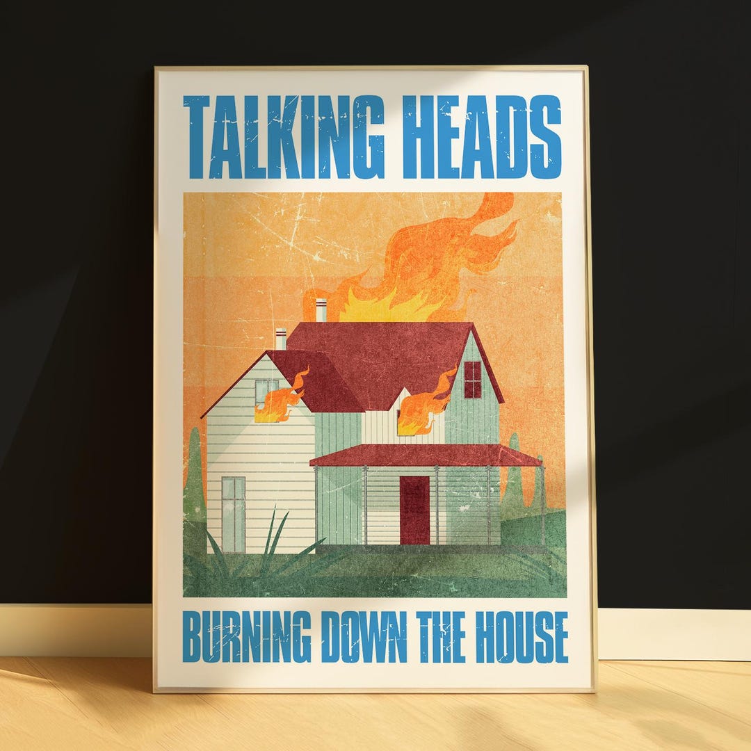 Talking Heads Digital Art Poster, New Wave Poster, Post Punk Poster ...